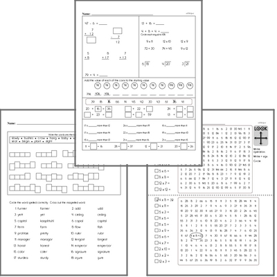 3rd grade Homework Workbooks for July | edHelper