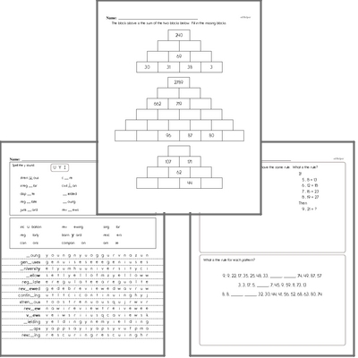 4th grade Homework Workbooks for February | edHelper