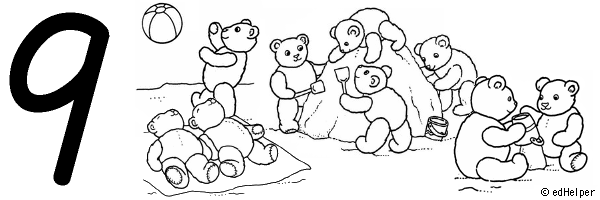 Numbers The Number 9 EdHelper Kindergarten Resources