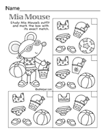 Matching the Outfits - Preschool and Kindergarten Activity