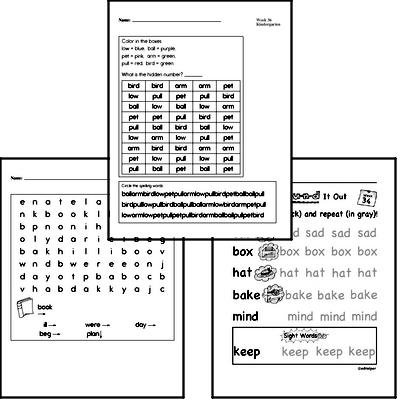 Kindergarten Spelling, Vocabulary, and Word Study Workbooks for May ...