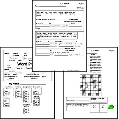 Sixth Grade Spelling, Vocabulary, and Word Study Workbooks for August ...