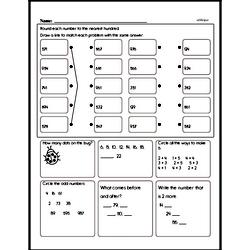 Free First Grade Rounding PDF Worksheets | edHelper.com