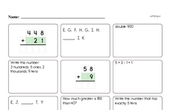 Free Fourth Grade Math Minutes PDF Worksheets | edHelper.com