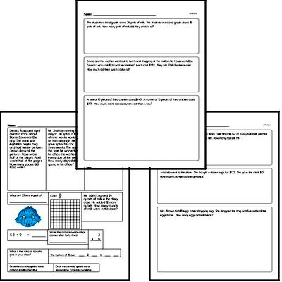 Free Fourth Grade Word Problems PDF Worksheets | edHelper.com