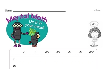 Free Fifth Grade Mental Math PDF Worksheets | edHelper.com