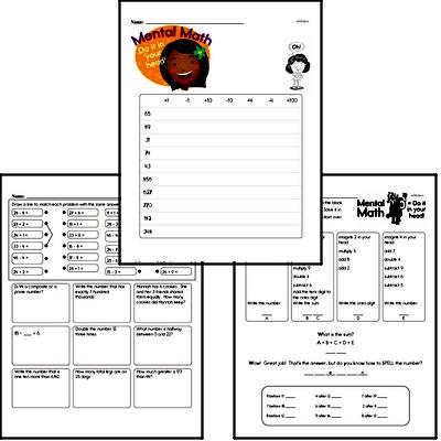 Free Fifth Grade Mental Math PDF Worksheets | edHelper.com