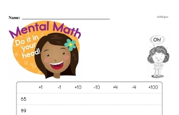 Free Fifth Grade Mental Math PDF Worksheets | edHelper.com